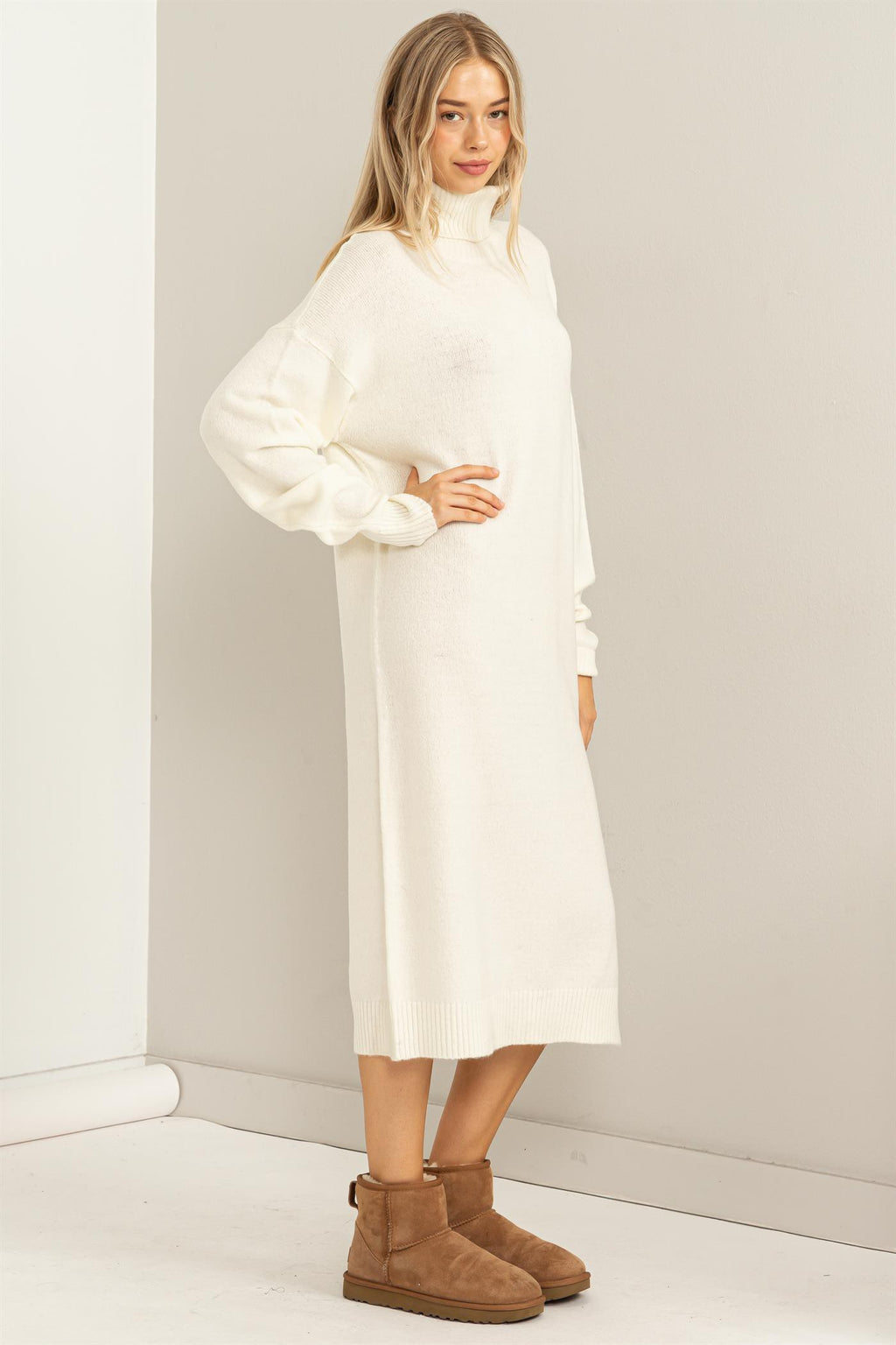 Elia Sweater Dress in Cream | Dema Collective | HYFVE